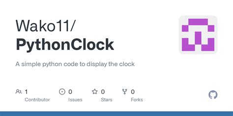 GitHub Wako PythonClock A Simple Python Code To Display The Clock
