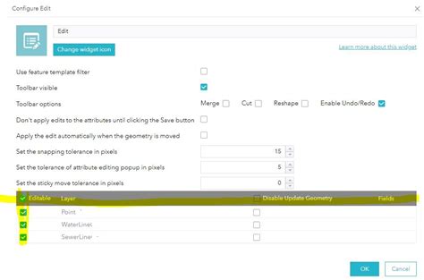 Edit Widget Where Is The List Of Editable Layers I Esri Community