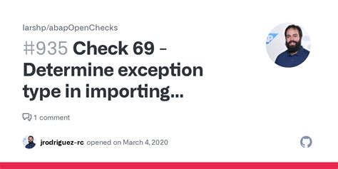 Check Determine Exception Type In Importing Attribute Issue Larshp AbapOpenChecks