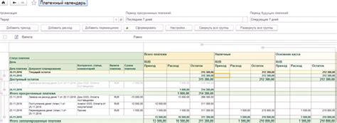 Платежный календарь в 1С Управление небольшой фирмой 8