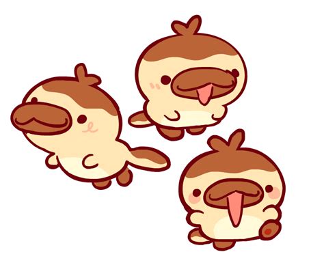 Grindzone Original 3 Blush Brown Fur Chibi Long Tongue Platypus