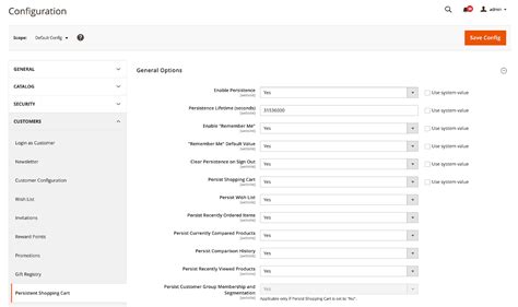 Set Magento 2 Persistent Shopping Cart Boost Sales