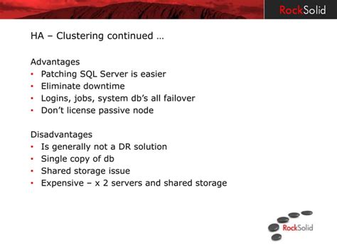 Sql Server High Availability And Dr Technologies Ppt