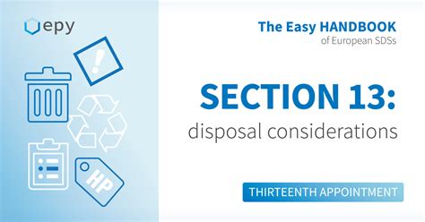 the easy handbook of european sds section 13 epy
