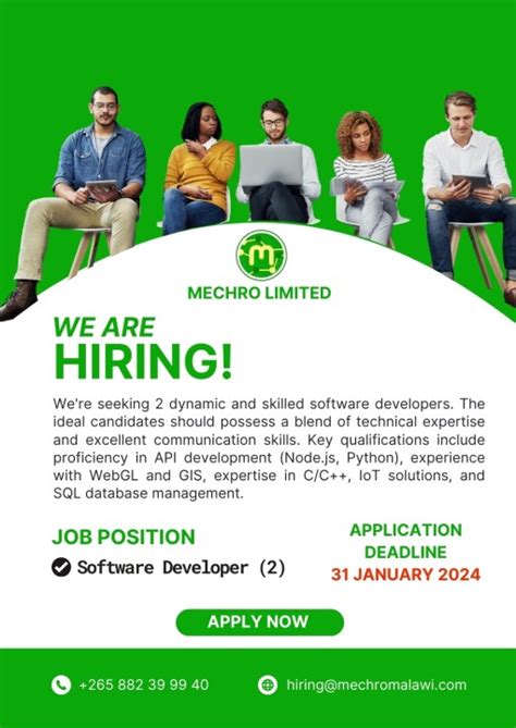 Job Vacancy Software Developer 2 Positions Available