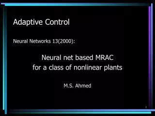 PPT Chapter 8 Adaptive Control PowerPoint Presentation Free Download ID 4363188