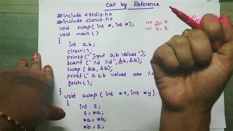 Call By Reference 33 C Programming In Telugu Youtube