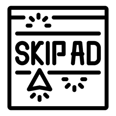 premium vector skip ad button clicking with cursor representing