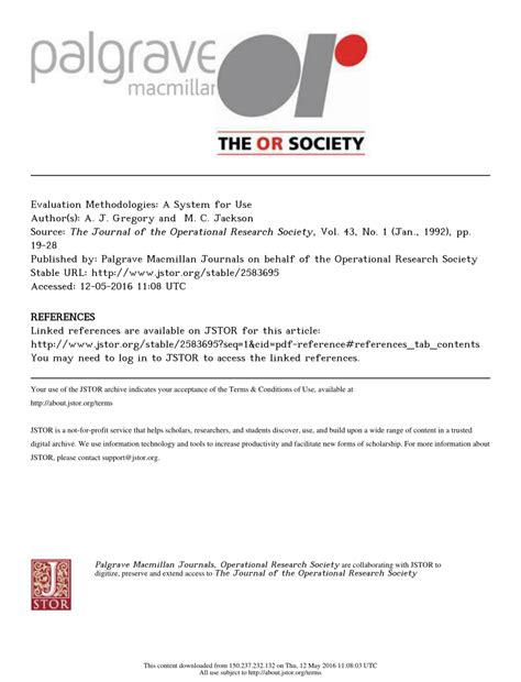 Pdf Evaluation Methodologies A System For Use