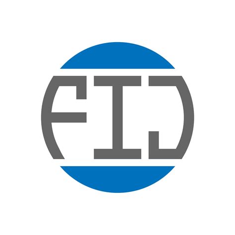 Fij Letter Logo Design On White Background Fij Creative Initials