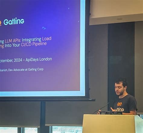 Great Talk From Samir A On Using Gatling For Load Testing Of Llm At The Apidays Conference In