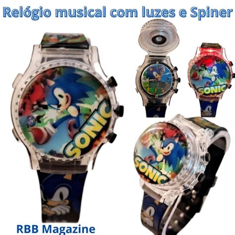 Sonic Relogio Com Spiner Música E Luzes Novidade Shopee Brasil