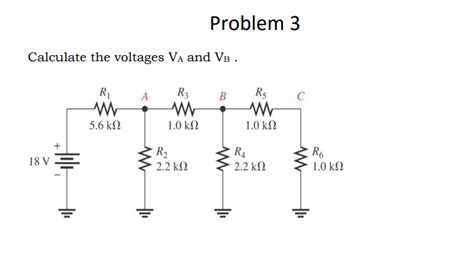 Solved Calculate The Voltages VA And VB Chegg Com