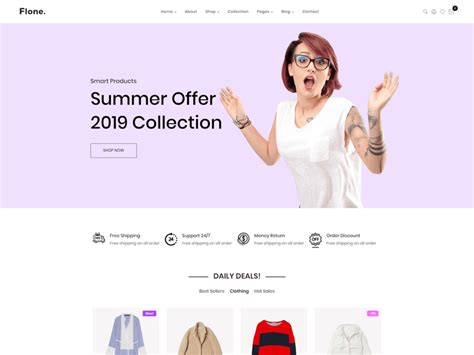 Flone Clean Minimal ECommerce HTML Template Bootstrap Templates