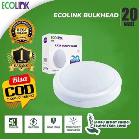 Lampu Panel Ecolink Bulkhead Led 20 Watt W 20w Lampu Outbow Plafon