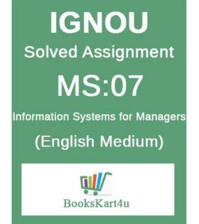 IGNOU MBA Solved Assignment July Bookskart U