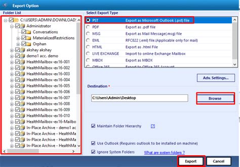 How To Export Mailbox From Offline Exchange Database