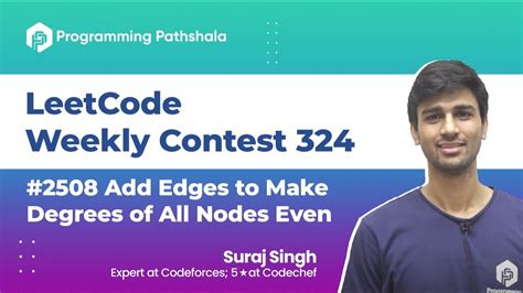 2508 Add Edges To Make Degrees Of All Nodes Even Leetcode Weekly
