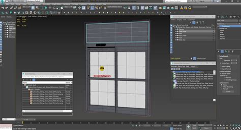 Sliding Door System With Robust Aluminium Framing 3d Model 24 3ds