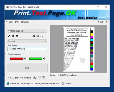 The Alternative Test Page Print For Windows Pcs