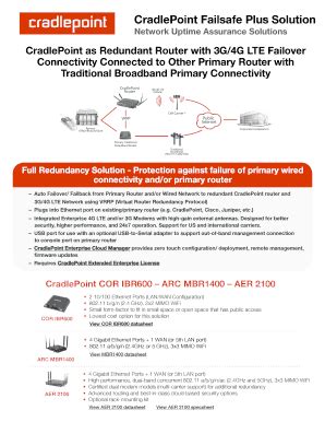 Fillable Online Cradlepoint As Redundant Router With G G Lte Failover Fax Email Print Pdffiller