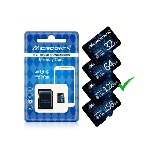 memoria microsd 128 gb microdata alta velocidad v30 adaptador power play