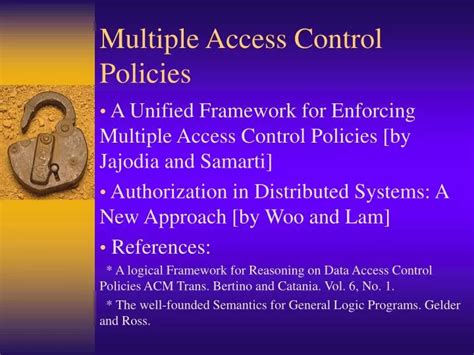 ppt multiple access control policies powerpoint presentation free