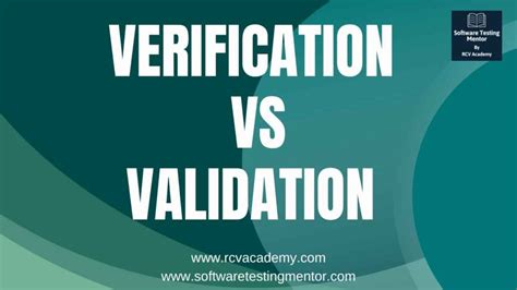 Verification And Validation In Software Testing Software Testing Mentor