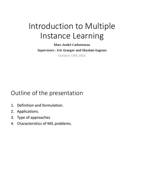 introduction to multiple instance learning pdf