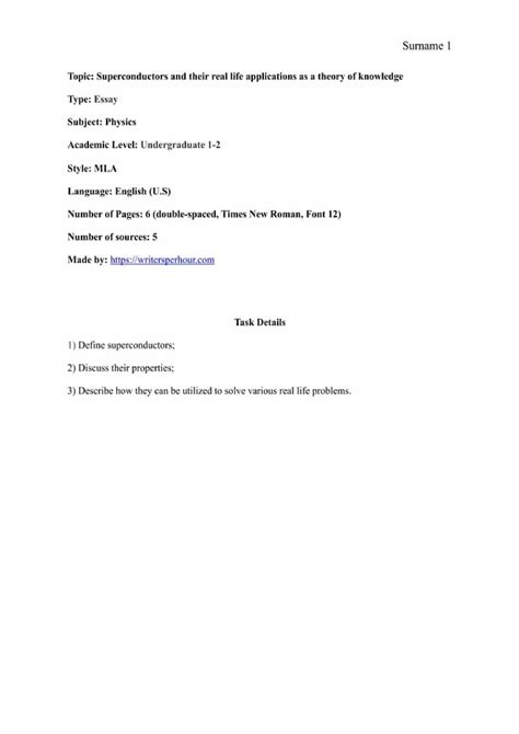 Physics Essay Example By Jessica Butler Issuu