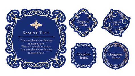 로얄 모노그램 프레임 손으로 그린 크라운 엠블럼 빈티지 낙서 스케치 기호와 우아한 모노그램 장식 골동품 부티크 간판 테두리 또는 꽃 장식 골드 로고 격리 벡터 기호 세트