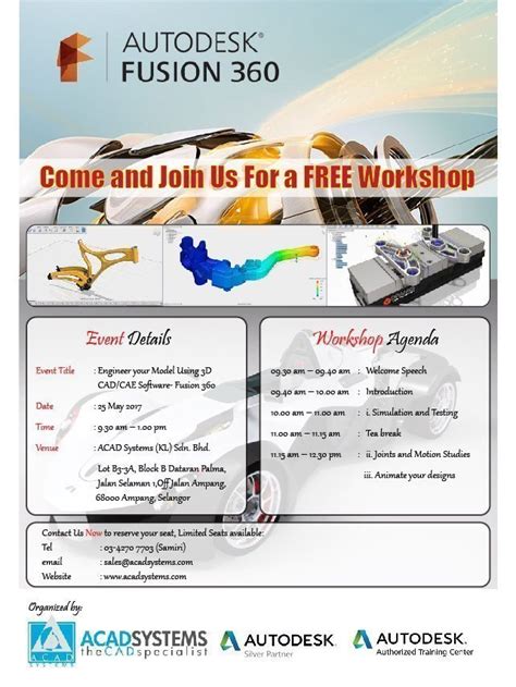 Engineering Your Model Using Fusion 360 Free Workshop Acad Systems Autodesk Gold Partner