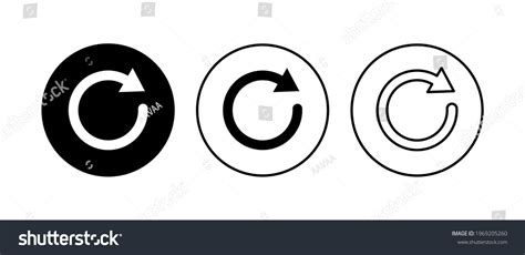 Refresh Icon Set Reload Icon Vector Stock Vector Royalty Free