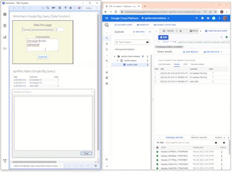 Write Back To Google Big Query From Spotfire Using Python Data Function Spotfire Spotfire