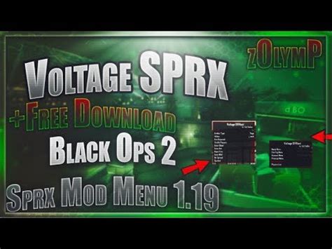Bo Voltage Non Host SPRX Menu Free Download YouTube