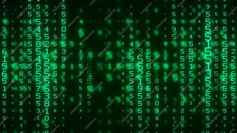 Digital Background Green Matrix Coding Or Hacking Concept Abstract Data