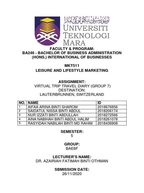 Format Cover Page Assignment Uitm Contoh Muka Hadapan Projek Format Uitm Pdf Aliya Lind Format Cover Page Assignment Uitm Contoh Muka Hadapan Projek Format Uitm Pdf Aliya Lind