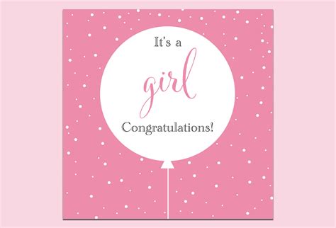 Es una tarjeta de niña tarjeta de niña felicitaciones nuevo bebé tarjeta de bebé tarjeta de