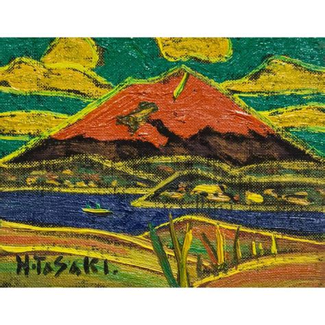 田崎広助 「 朱富士 」 赤富士 油絵 ・ 油彩画 F0 0号 絵画 洋画 肉筆 手描き 真筆 富士山 人気 縁起 送料無料 Y1 1943 S 内田画廊 通販