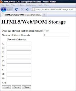 Inspired By Actual Events HTML5 Local Storage Web Storage