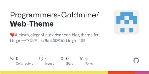 Github Programmers Goldmineweb Theme ️a Clean Elegant But Advanced