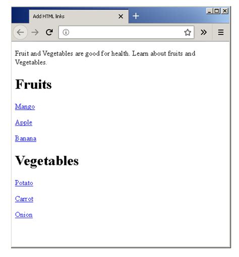 HTML Links