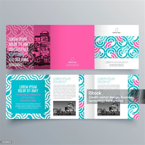브로셔 디자인 브로셔 템플릿 창조적인 삼중 트렌드 브로셔 3단 브로슈어에 대한 스톡 벡터 아트 및 기타 이미지 3단 브로슈어 개념 검은색 Istock