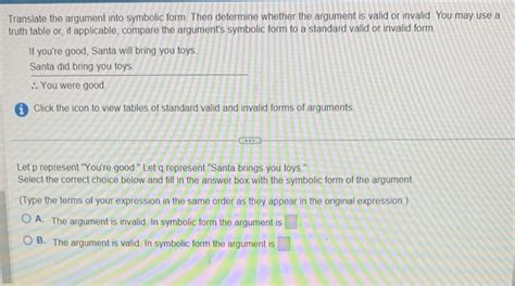 Solved Translate Each Argument Into Symbolic Form Then Chegg Com