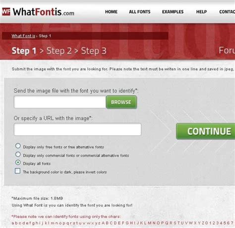 whatfontis online font identifier