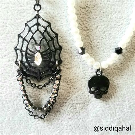 Spider Web Chains Necklace Etsy