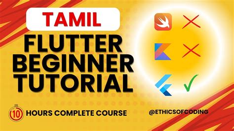 Flutter Complete Tutorial For Beginners In Tamil 2024 10 Hours Full Video Flutter