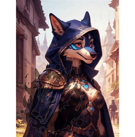 Anthro Wolf Girl Image Digital Download Hd Image Unique Original