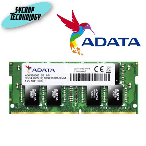 แรมโน็ตบุ๊ค Adata 4gb Ram รุ่น 4gb Ram Ddr4 2666 So Dimm For Notebook