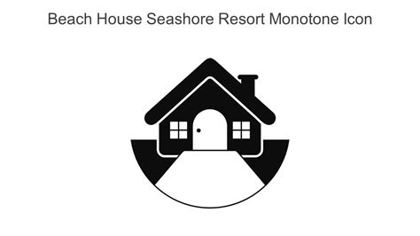 Beach House Seashore Resort Monotone Icon In Powerpoint Pptx Png And Editable Eps Format PPT